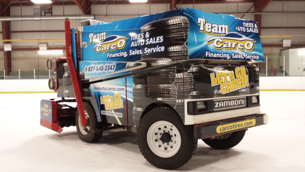 Zamboni Wrap Advertising in Ontario Recreation Centres
